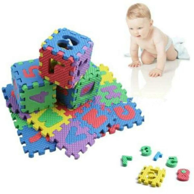 ABC Huruf 123 (36PCS) Eva Foam Baby Kids Play Alphabet Number ...