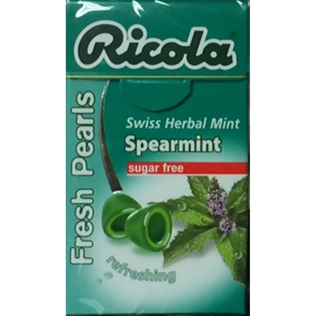 25g Ricola Sugar Free Fresh Pearls Spearmint Chewy Refreshment Chewy Candy HALAL (LOCAL READY ...