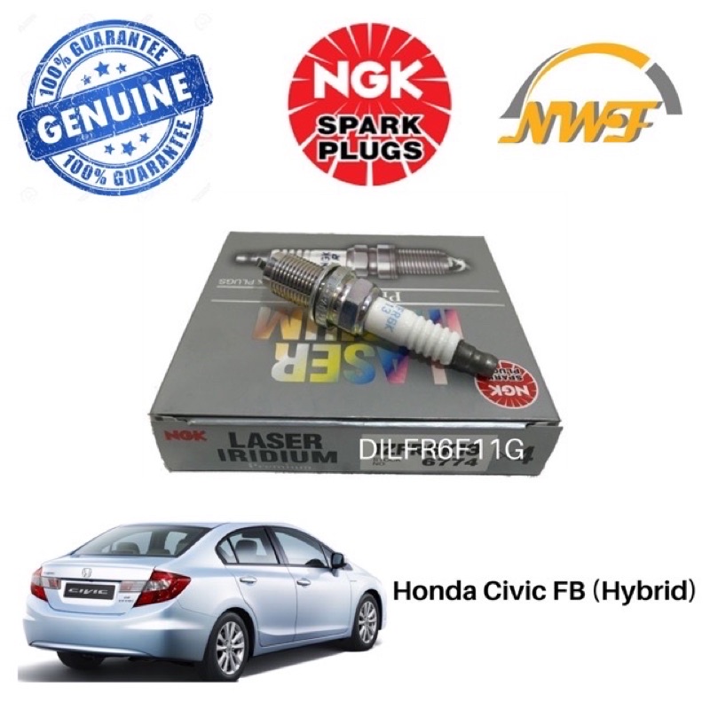 NGK IRIDIUM SPARK PLUG DILFR6J-11 HONDA HYBRID JAZZ (TFO) CIVIC (TRO ...