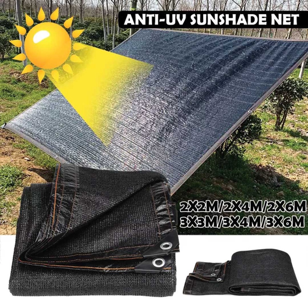 3m X 6m Black Sun Shade Orchid Net 90% Jaring Hitam Garden UV ...