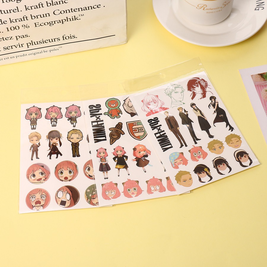 Spy x family stickers cute decoration student tattoo stickers | Shopee ...