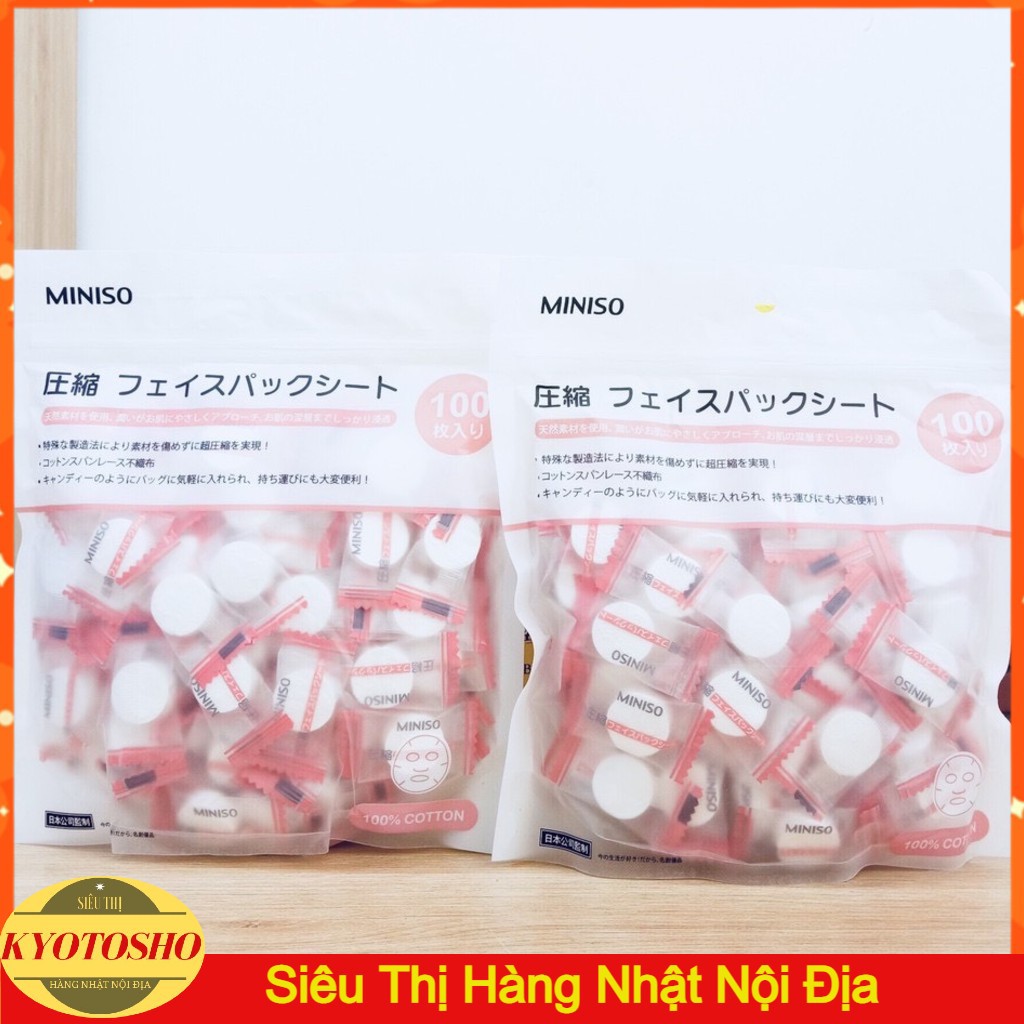 Miniso 100v Compressed Paper Mask | Shopee Malaysia