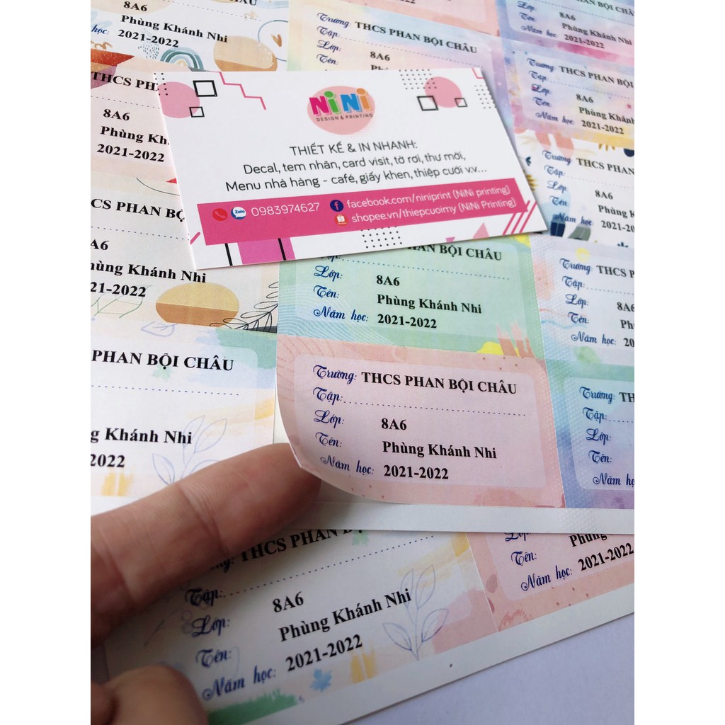 (1 Set Of 40 Labels) Print Notebook Labels On pastel Background (Choose ...