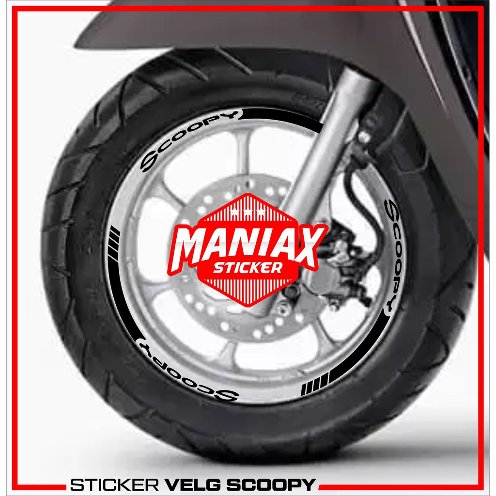 Scoopy Rim Sticker / Black Scoopy Rim Sticker / Honda Scoopy Wheel ...