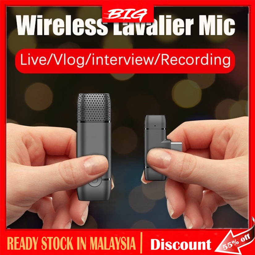 Wireless Live Microphone Lavalier Mini Microphones Portable Mic for ...