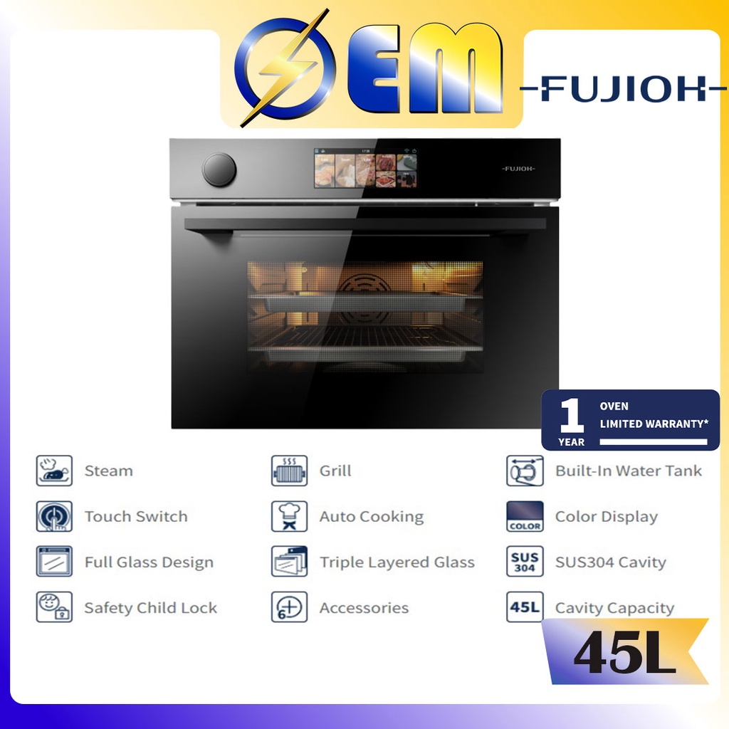 45L FUJIOH Built-In Combi Steam Oven Ketuhar | Steam & Grill Function | FV-ML71 | Shopee Malaysia