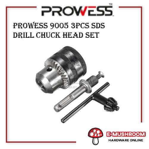Prowess 9005 3pcs SDS Drill Chuck Head Set Adapter Converter with ...