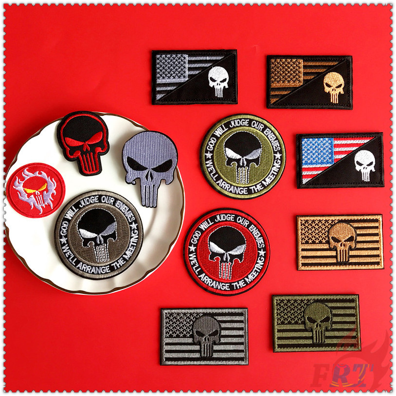Punisher Iron-on Patch 1Pc Frank Castle Hiphop Punk Diy Embroidery ...