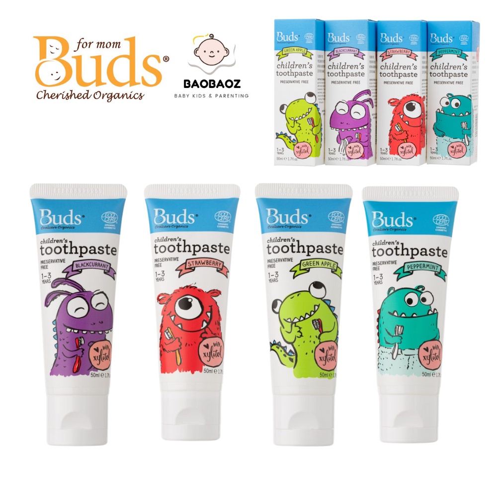 Buds Oralcare Organics Children's Toothpaste with Xylitol For 1-3 Years ...