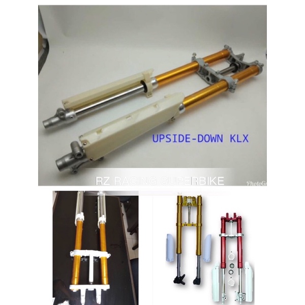 KLX UPSIDE DOWN FORK GOLD / RED / BLACK 98CM KAWASAKI KLX150 FRONT FORK UPSIDE DOWN SHOCK USD ...
