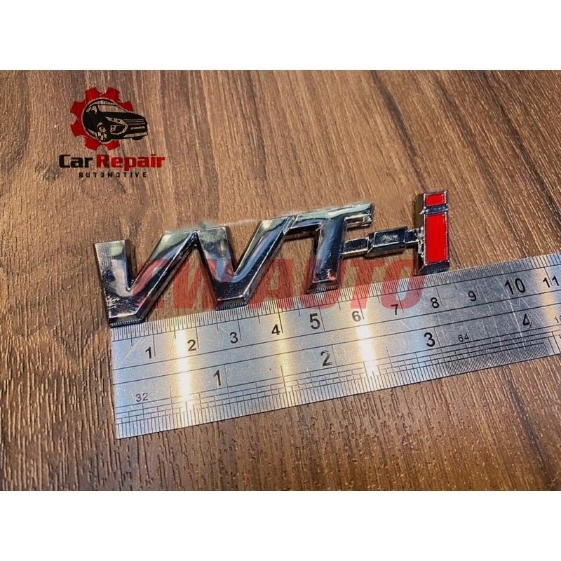 Toyota VVT-I Emblem Logo Wording Chrome Red Letter Logo Passo Myvi Vios ...