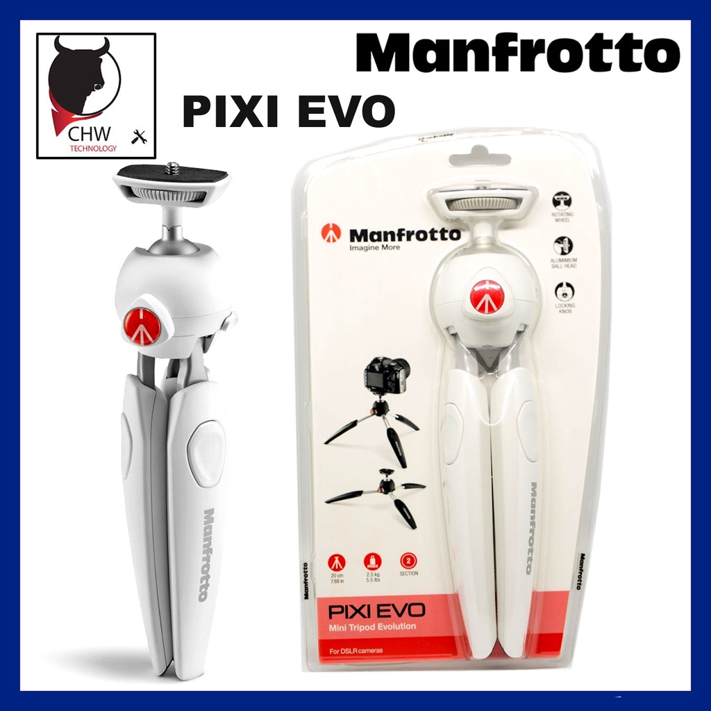 MANFROTTO ORIGINAL MALAYSIA PIXI EVO MINI TRIPOD EVOLUTION (WHITE) | Shopee Malaysia