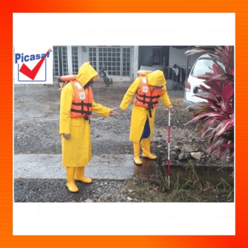 PICASAF NIETZ RAINCOAT VINYL YELLOW HEAVY DUTY RAINCOAT RAINSUIT BAJU ...