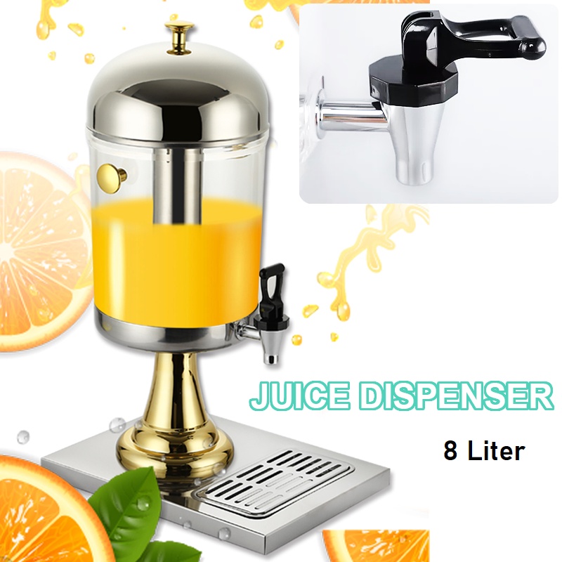 8 Litre Stainless Steel Catering Juice Water Dispenser Ice Chamber ...