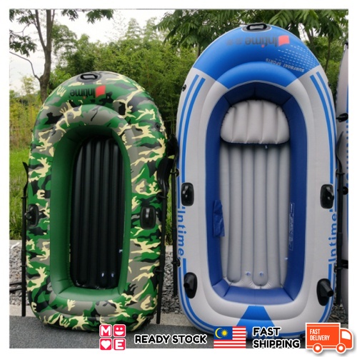 Inflatable Boat 2/4 Person PVC Rubber Inflatable Boat Thick Portable ...