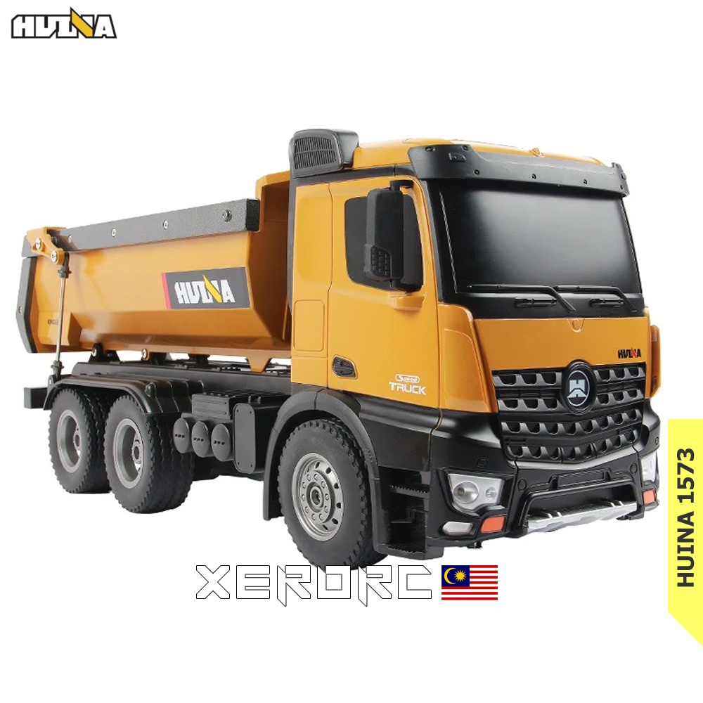 Huina 1573 1:14 2.4G RC Engineering Car Dump Truck 10 Channels Lorry ...