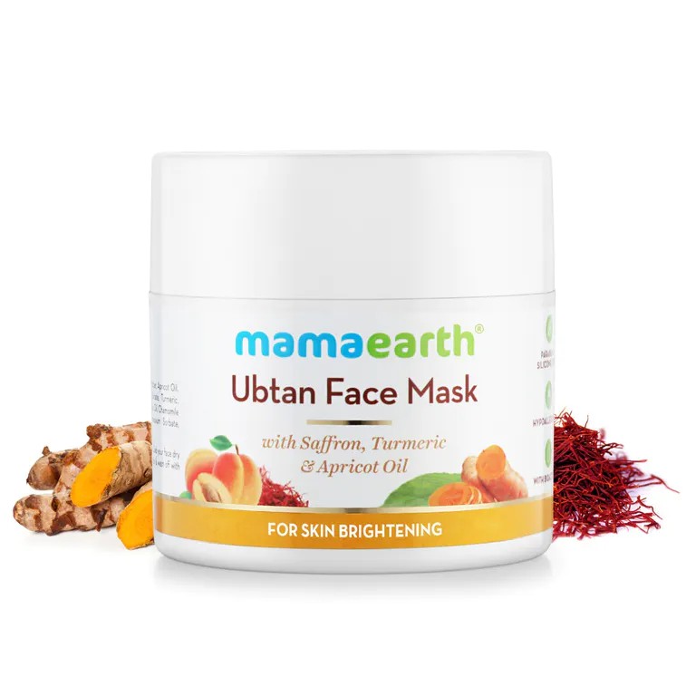 Mama Earth Ubtan Face Mask with Saffron & Turmeric - 100g | Shopee Malaysia