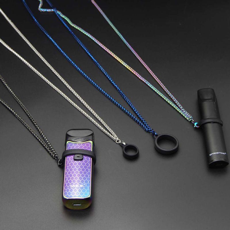 Stainless Steel Metal Titanium Anodized Fashion Hanging Chain Lanyard ...