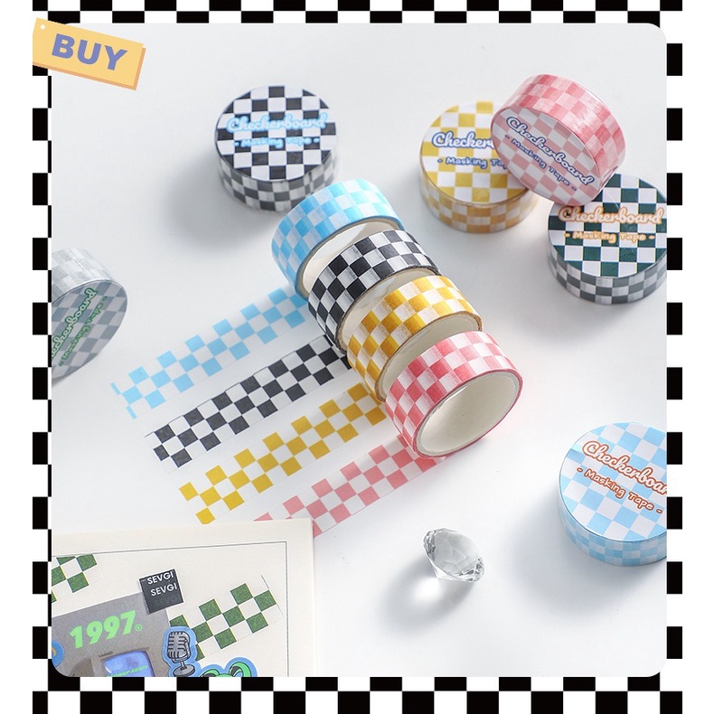 [WASHI TAPE] Giftandtape Checkered B&W Checkboard Chess board Pattern ...