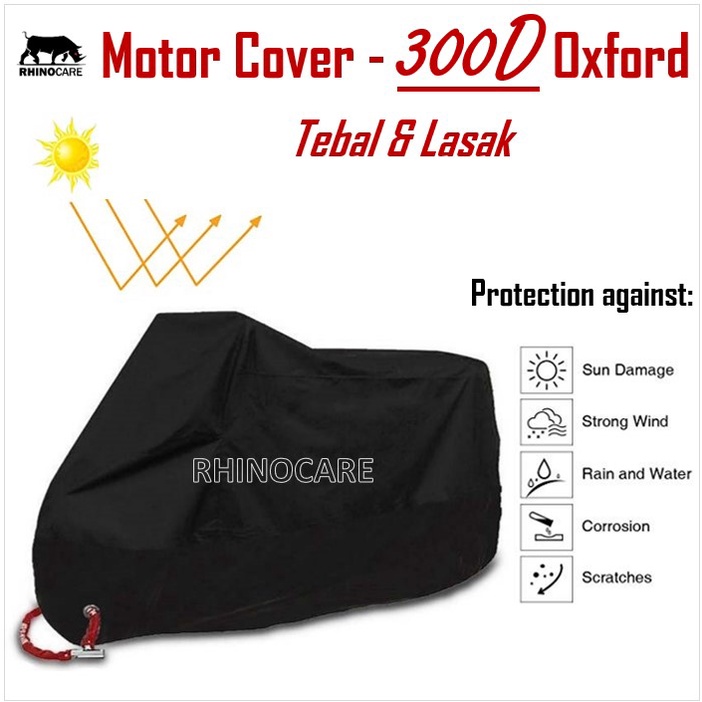 [ANTI-THEFT] 300D UV & RAIN Motor Cover Motorcyle Cover Motorbike Cover ...