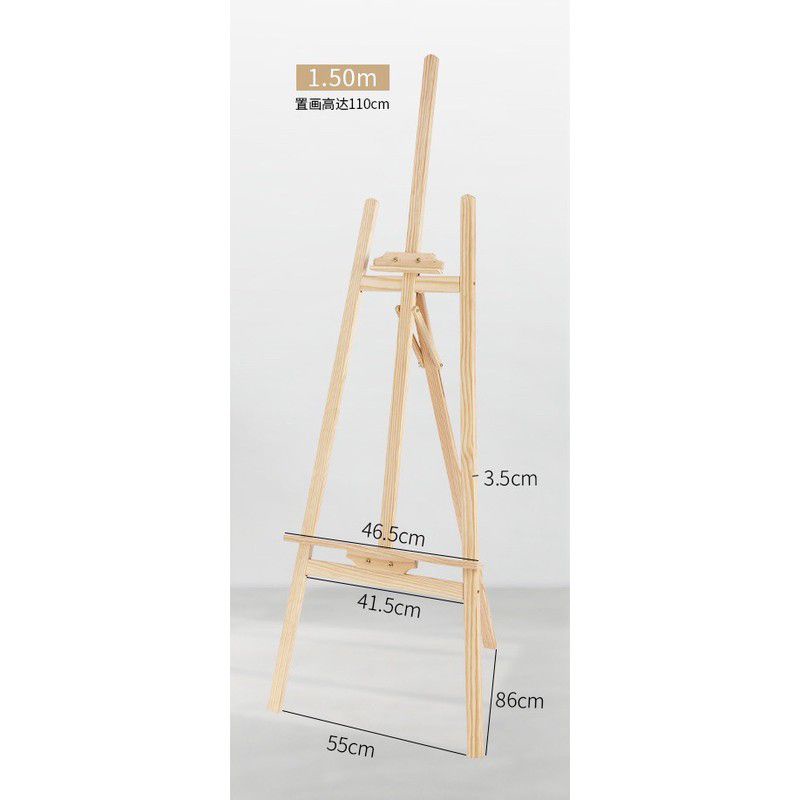 Ready Stock Adjustable 150cm Pine Wood Easel Stand/A2 Art Board ...