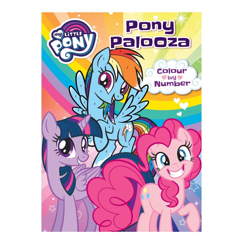 My Little Pony Colour by Number Colouring Activity Book For Kids To ...