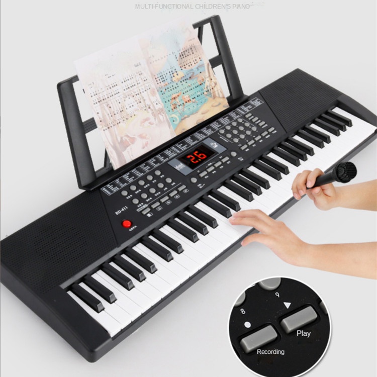 【Ready Stock】61 Keys Electric Piano Free Microphone Digital Electronic ...