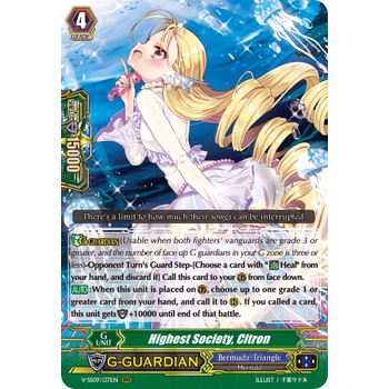 Cardfight Vanguard V-SS09 V-SS09/137EN Highest Society, Citron Bermuda Triangle RRR (English ...