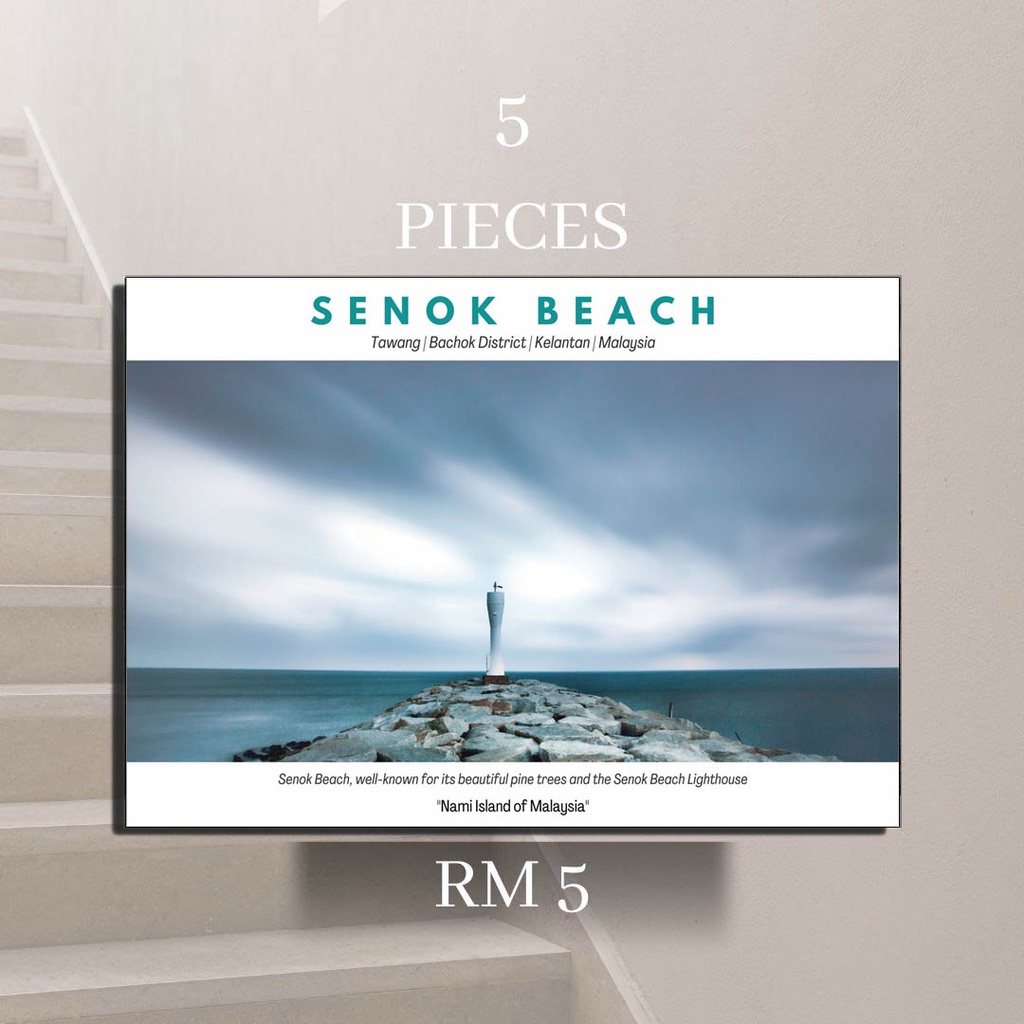 Postcard Malaysia - Pantai Senok Kelantan/ Lighthouse Senok/ Postcard ...