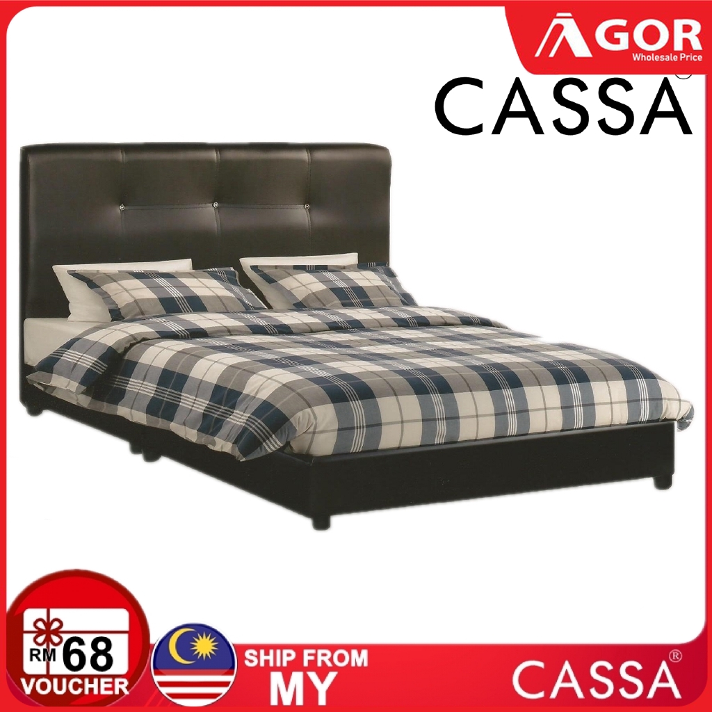 Cassa Heavy Duty Zen Dark Brown Queen Headabord Divan Bed Frame Only ...