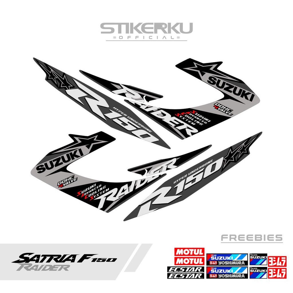 Suzuki RAIDER 150 / SATRIA FU / STICKER / REBORN / STOCK DECALS / SET ...