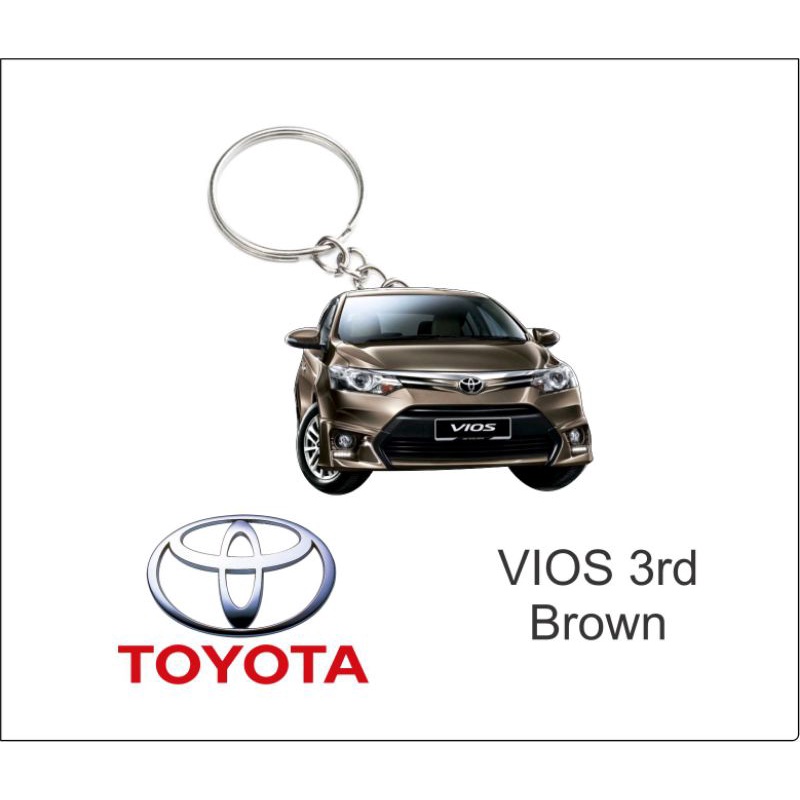 Toyota vios 3rd gen brown keychain 2d | Shopee Malaysia