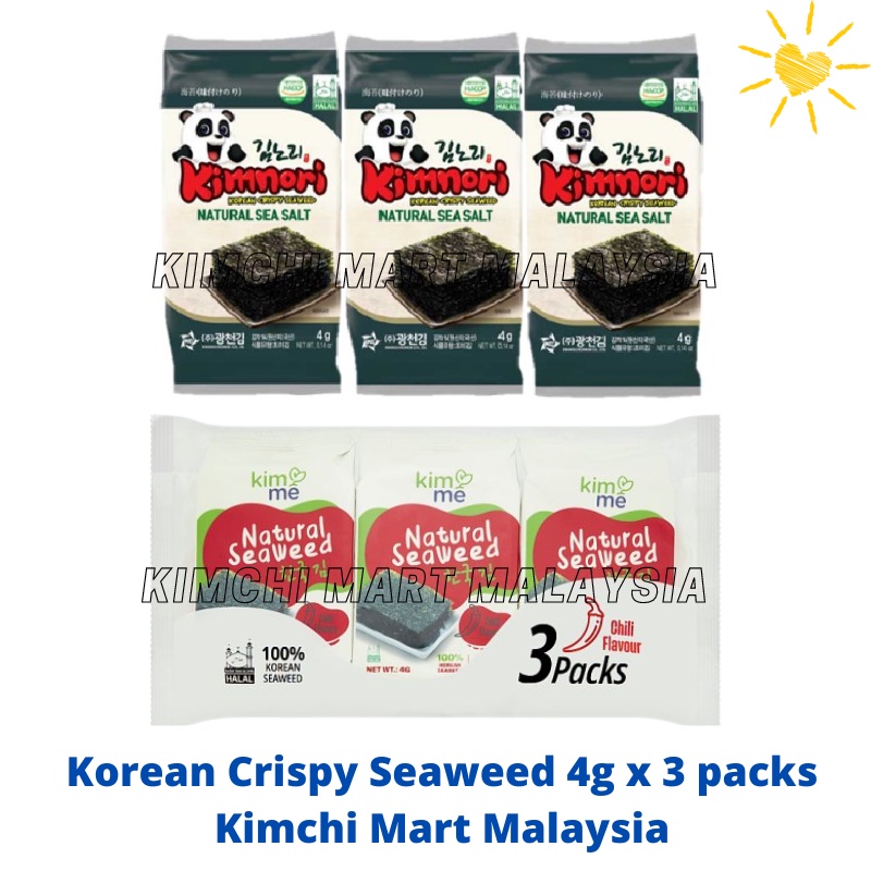 May 2024 Kimnori Korean Crispy Seaweed Snack (3pkt x4g) | Shopee Malaysia