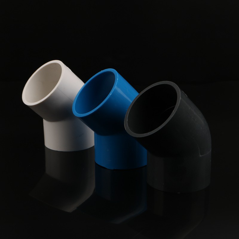 1pc PVC Pipe 45 Degree Elbow Fittings 20mm 25mm 32mm 40mm 50mm PVC Paip ...