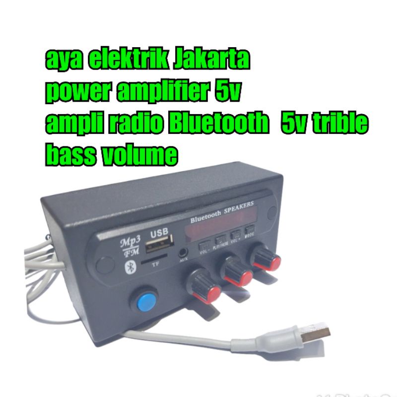 Aebdg Mini Class D Amplifier Amplifier 5V BLUETOOTH USB Memory Card FM ...