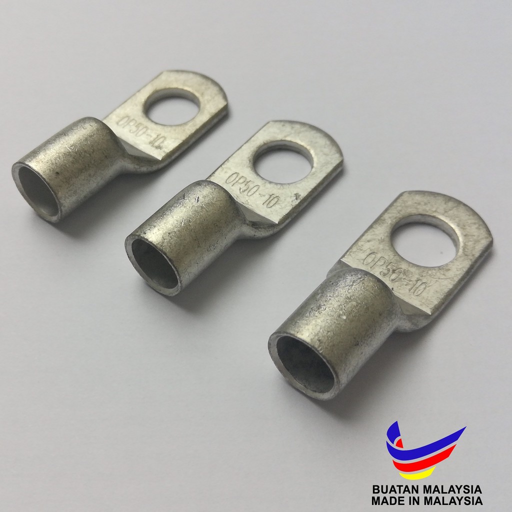 OPS 50MM2 M10 Galvanized PURE COPPER Cable Lugs ISO 9001 (1PC) | Shopee ...