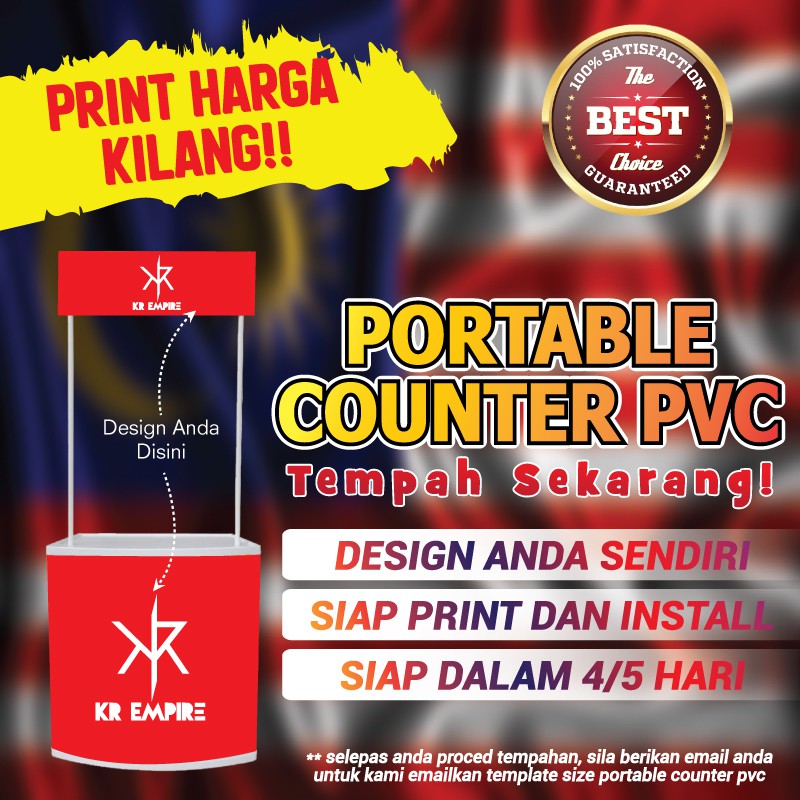 PVC COUNTER, PVC BOOTH, PVC KIOSK, PROMOTIONAL TABLE ( DESIGN SENDIRI ...