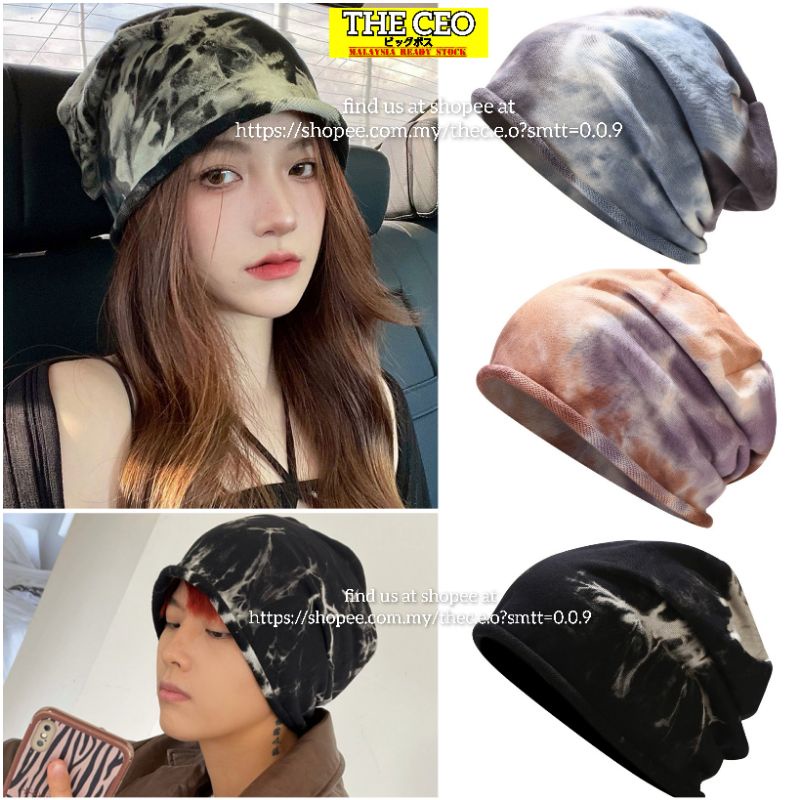 (Premium)Korea long large Beanie Hip Hop hat cap Unisex Men women topi ...