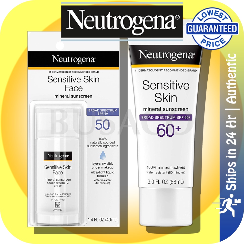 🔥In Stock🔥 Neutrogena Sensitive Skin Face Mineral Sunscreen SPF 50 ...