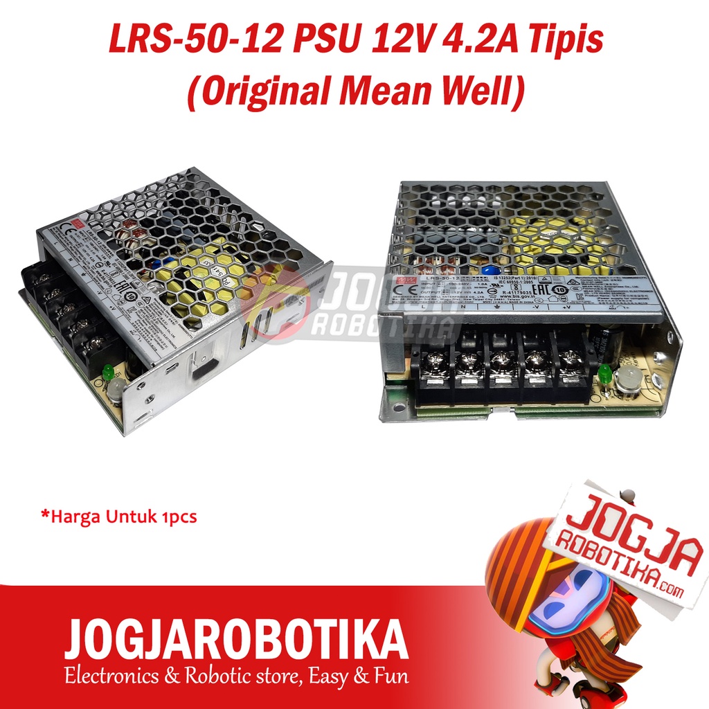 Lrs-50-12 PSU 12V 4.2A Thin (Original Mean Well) | Shopee Malaysia