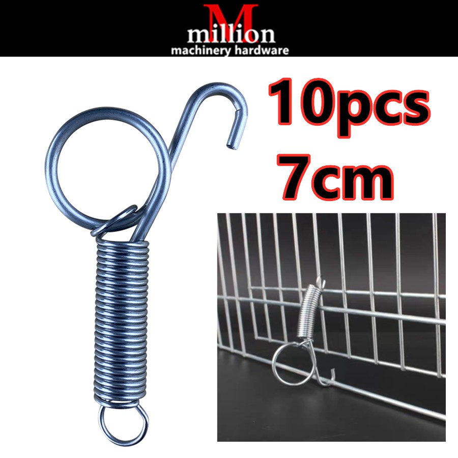 millionhardware - (10pcs) 7cm Cage Door Spring Latch Hook Spring Lock ...