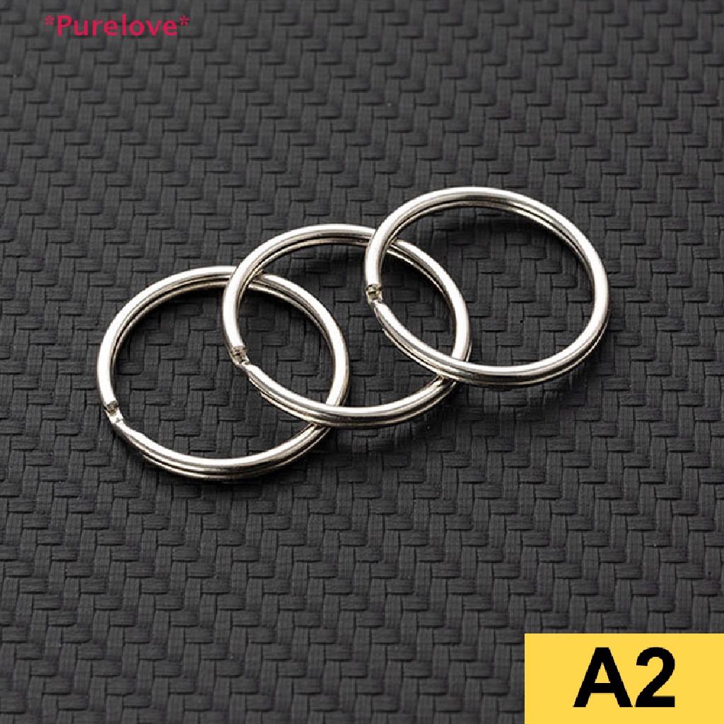 Purelove> 20PCS 25mm Plated Metal Keychain Ring Split Ring Keyfob Key ...