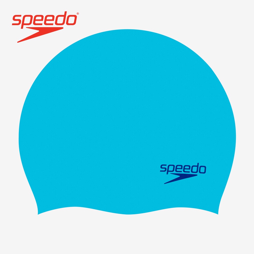 Speedo Kids Boy & Girl Swim Caps Plain Moulded Silicone - Blue - 8 ...