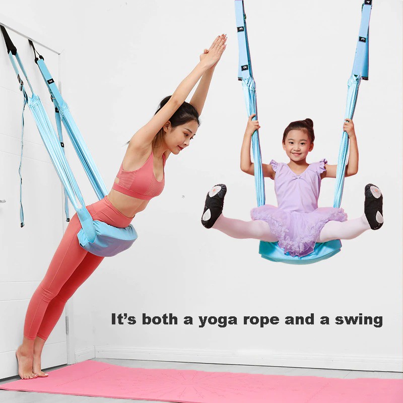 Aerial Yoga Swing Anti-Gravity Stretch Fitness Rope Door Mount Workout ...