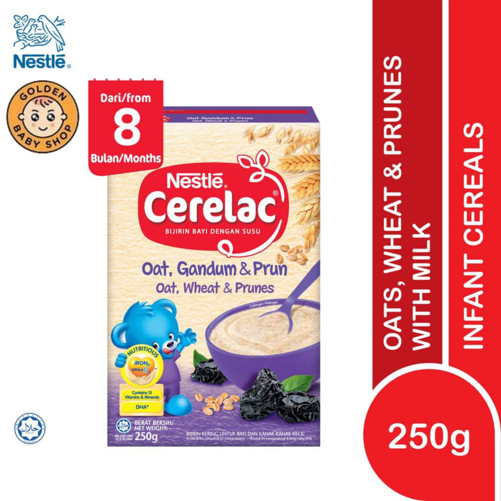 Nestlé Cerelac Oats , Wheat & Prunes 250G / WHEAT HONEY 225G | Shopee Malaysia