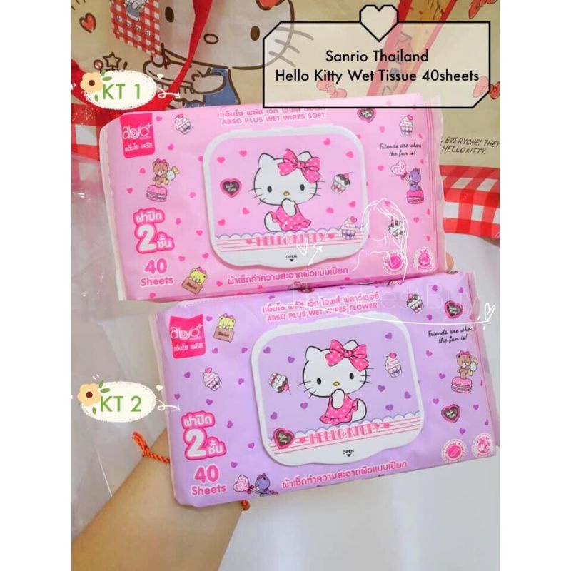 Hello Kitty Wet Tissue Sanrio Thailand Shopee Malaysia 3198
