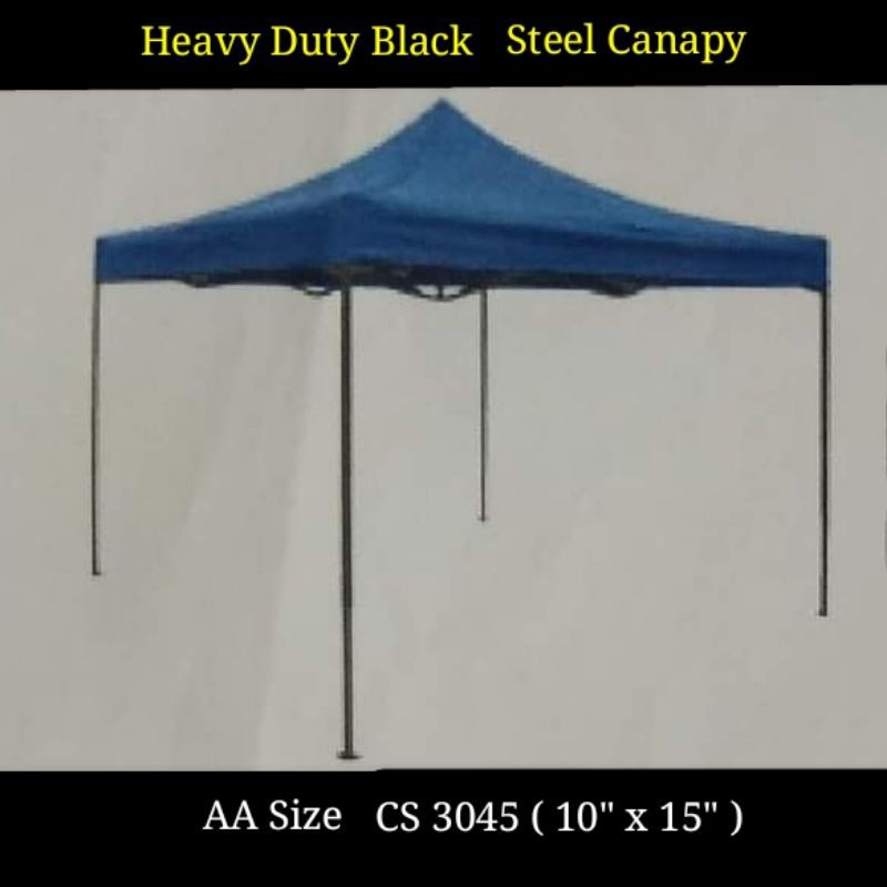 Canopy Heavy Duty Black Steel Canopy Size AA ( 10"x15" ) | Shopee Malaysia