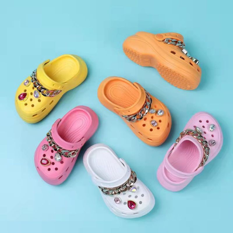 Crocs Bea clog summer sandals for kids w/chain&crystal(free eco bag ...