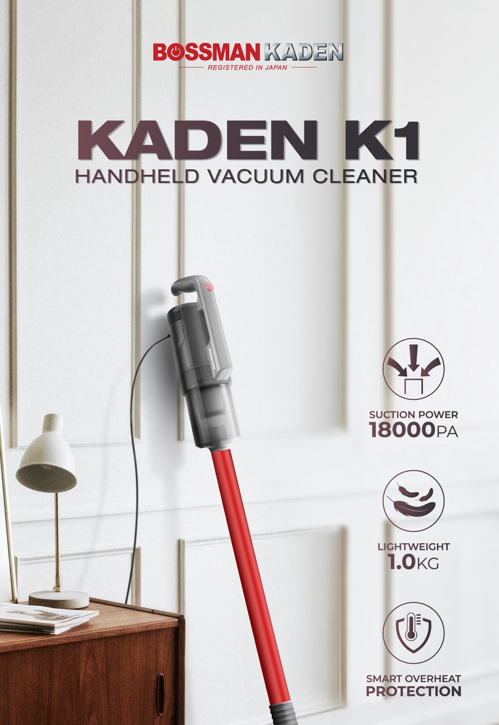 Bossman Kaden Handheld Vacuum Cleaner K1 | Shopee Malaysia