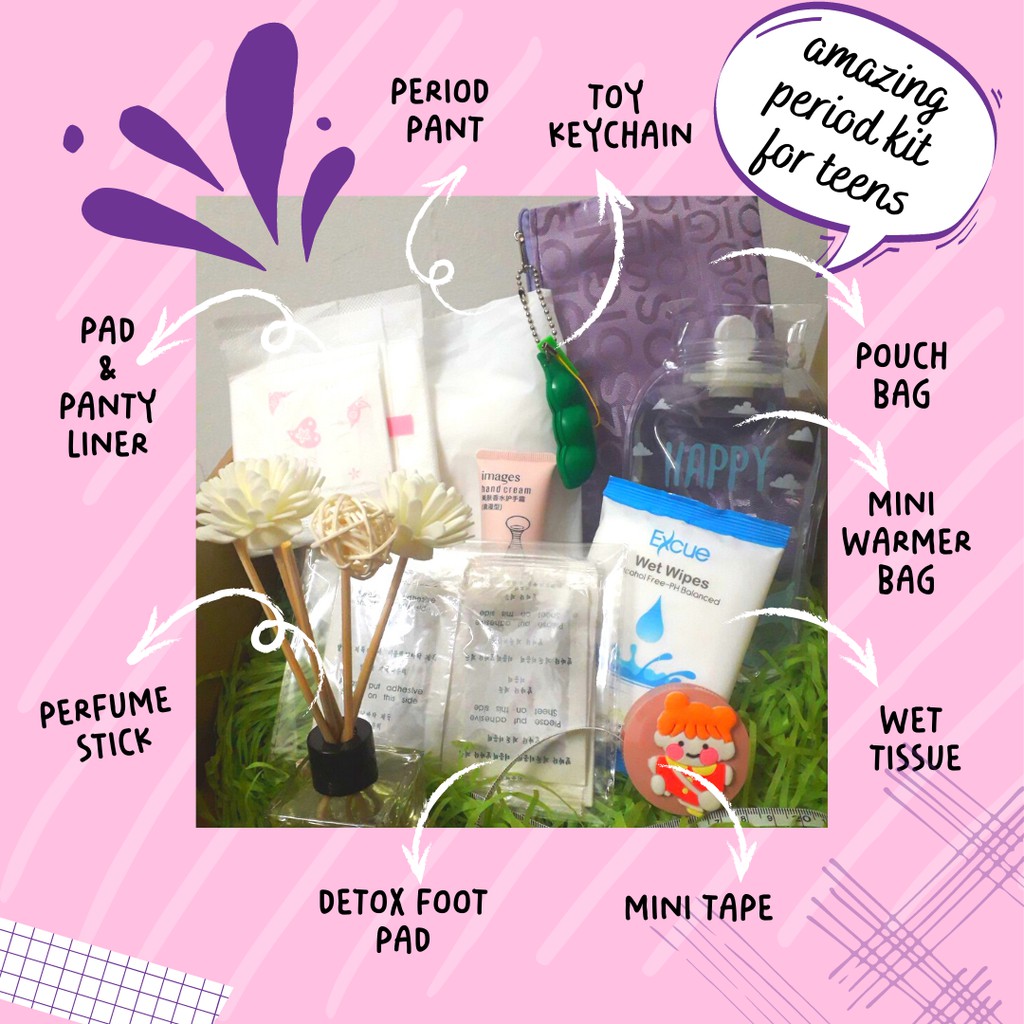 FIRST PERIOD KIT For Her - 10in1 Gift Box | Shopee Malaysia